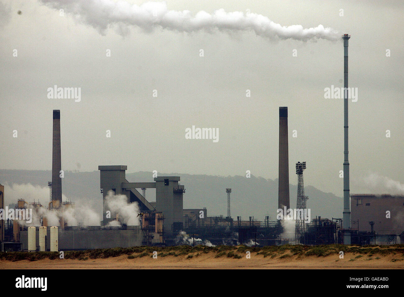 The Corus steelworks at Redcar next to the River Tees Stock Photo - Alamy