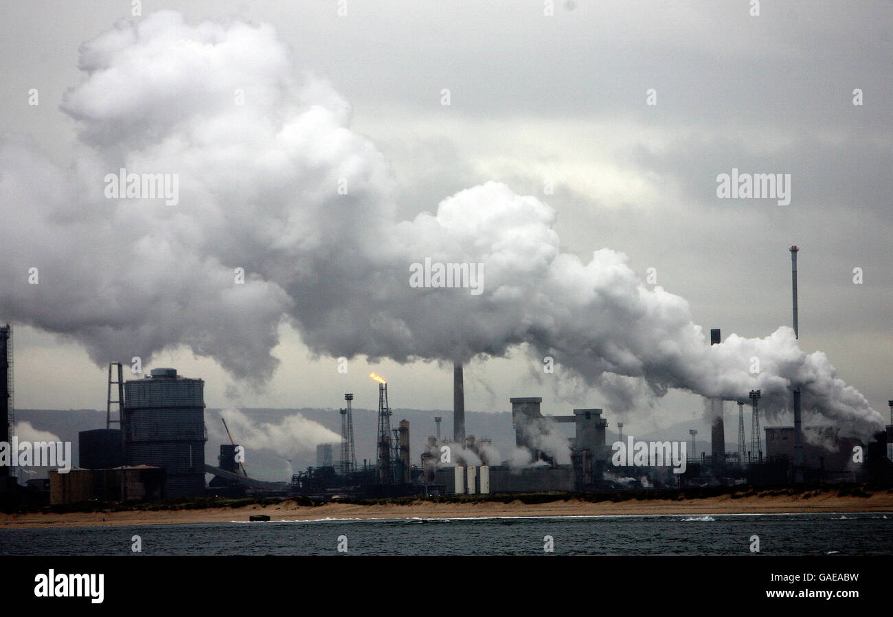 The Corus steelworks at Redcar next to the River Tees Stock Photo - Alamy
