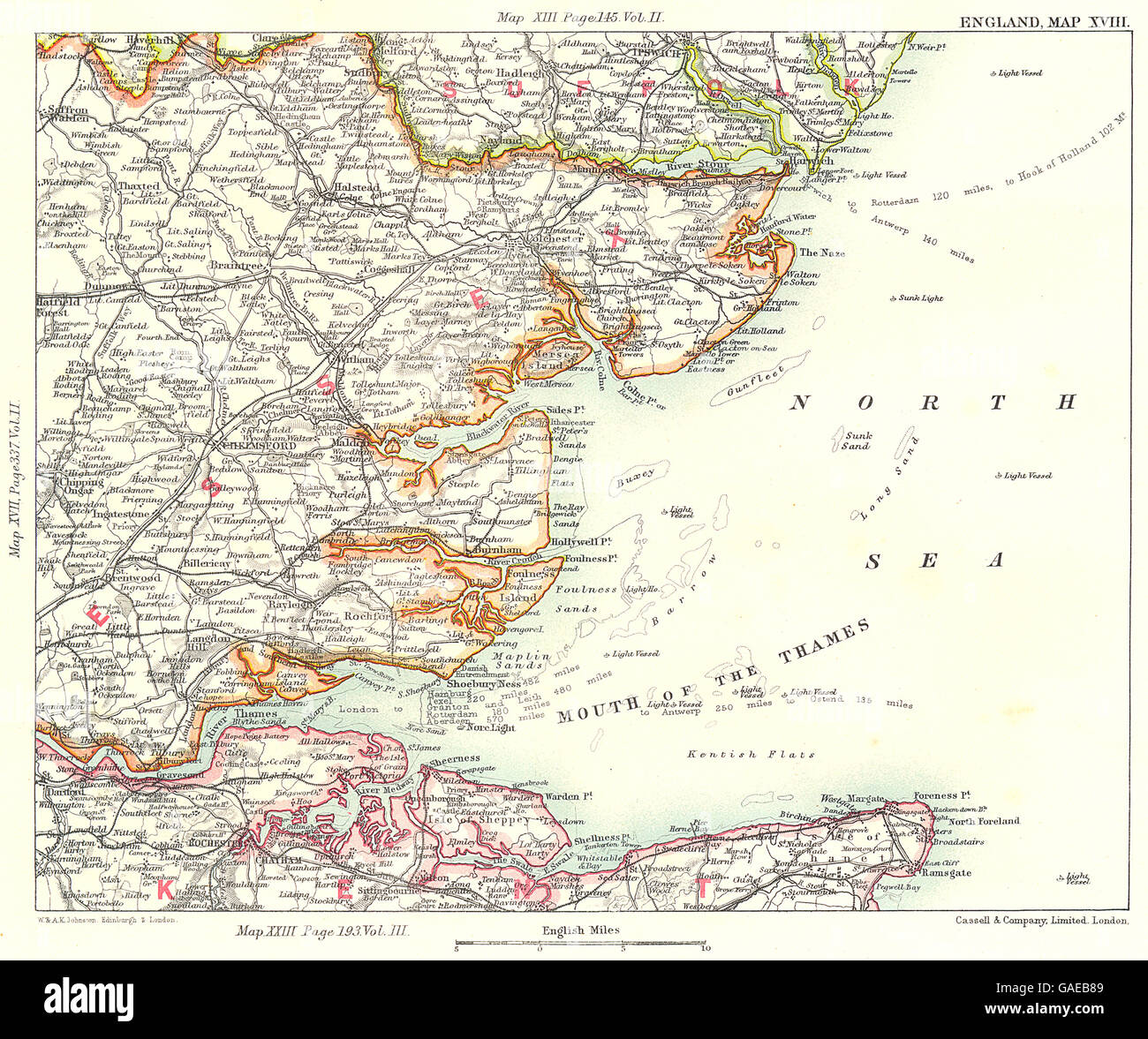 Map of thames estuary hi-res stock photography and images - Alamy