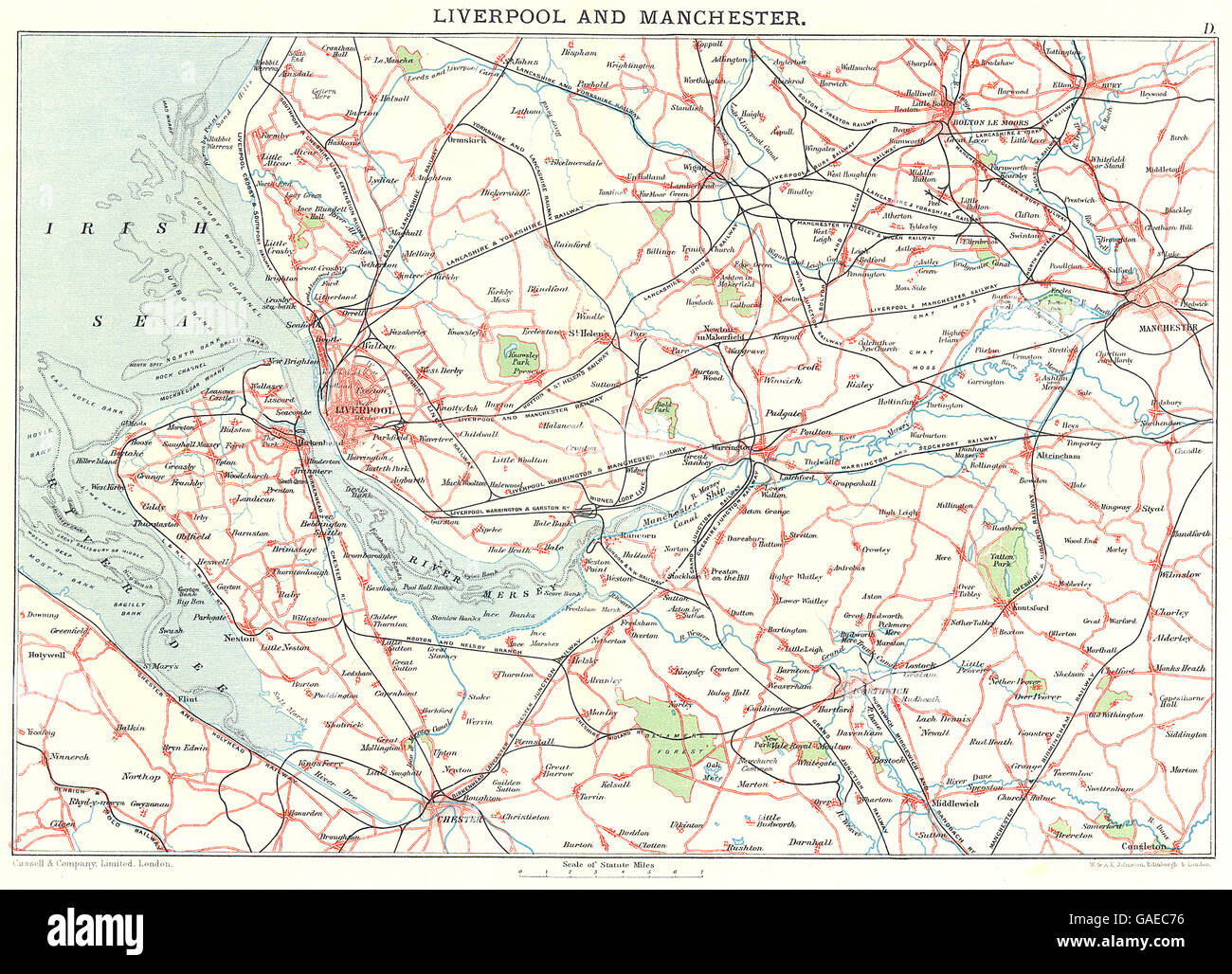 Map of manchester and liverpool hi-res stock photography and images - Alamy