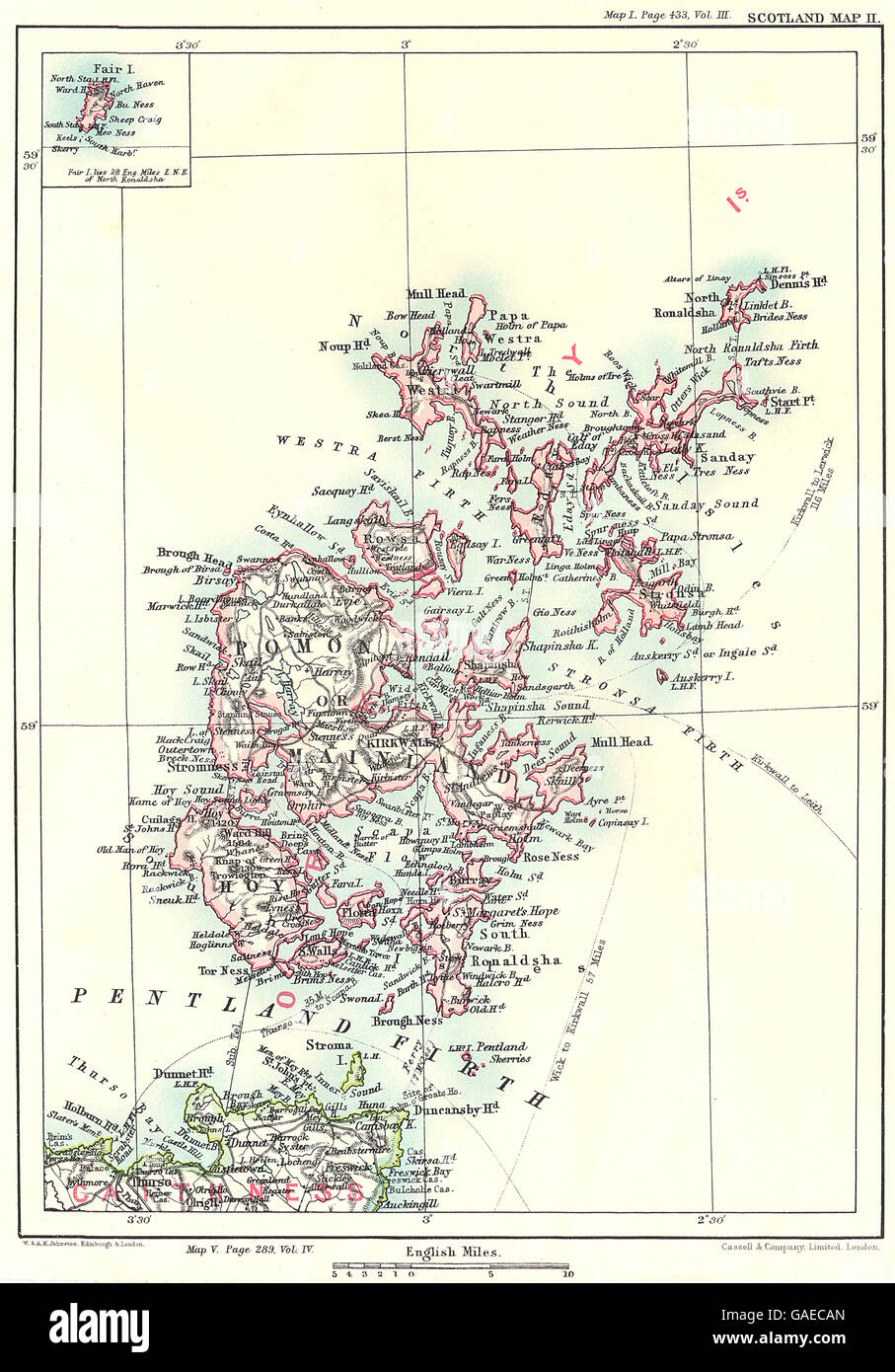 Map of hoy hi-res stock photography and images - Alamy