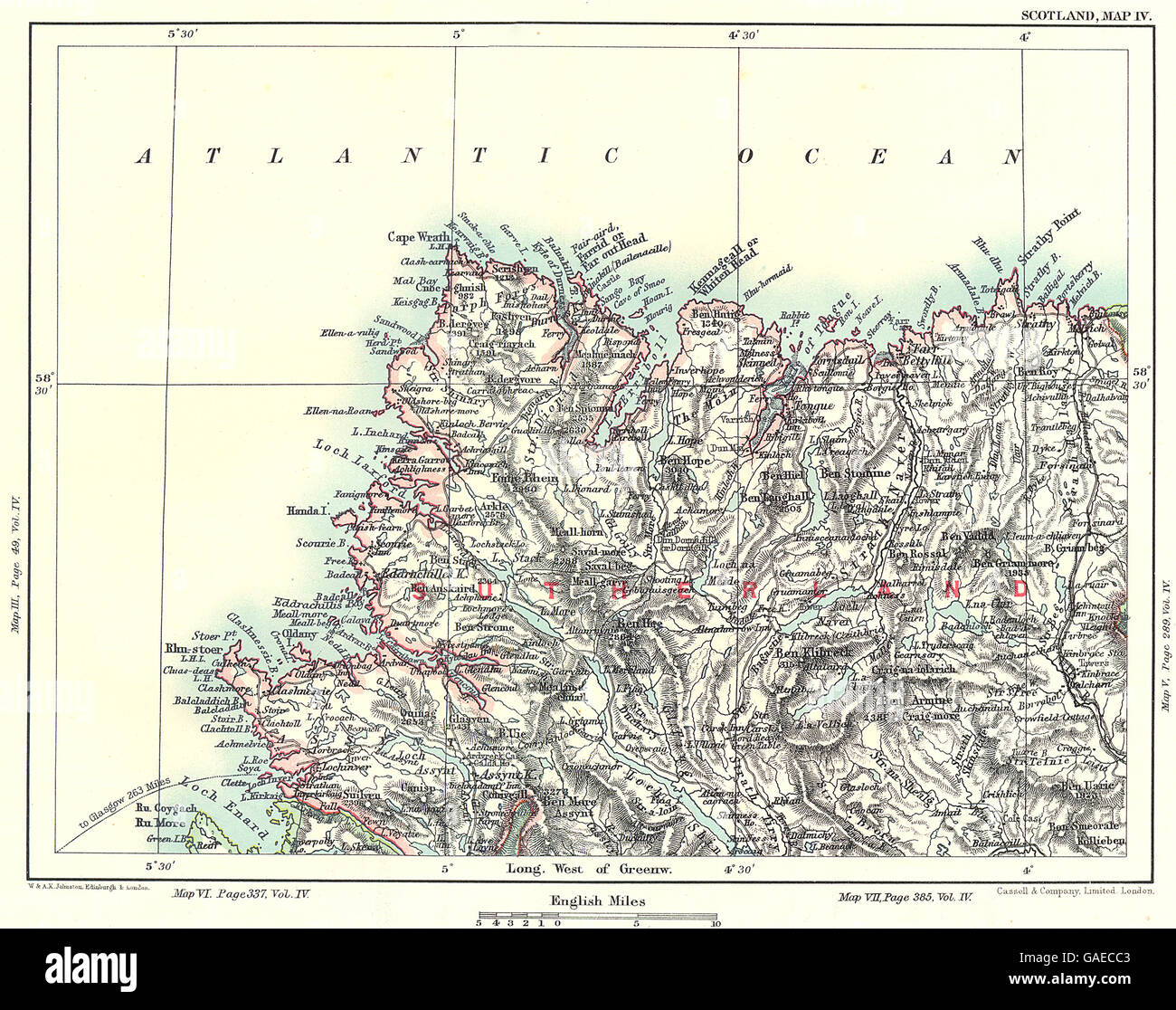 SUTHERLAND/CAPE WRATH: Loch Enard Assynt Stomine. Scottish Highlands ...