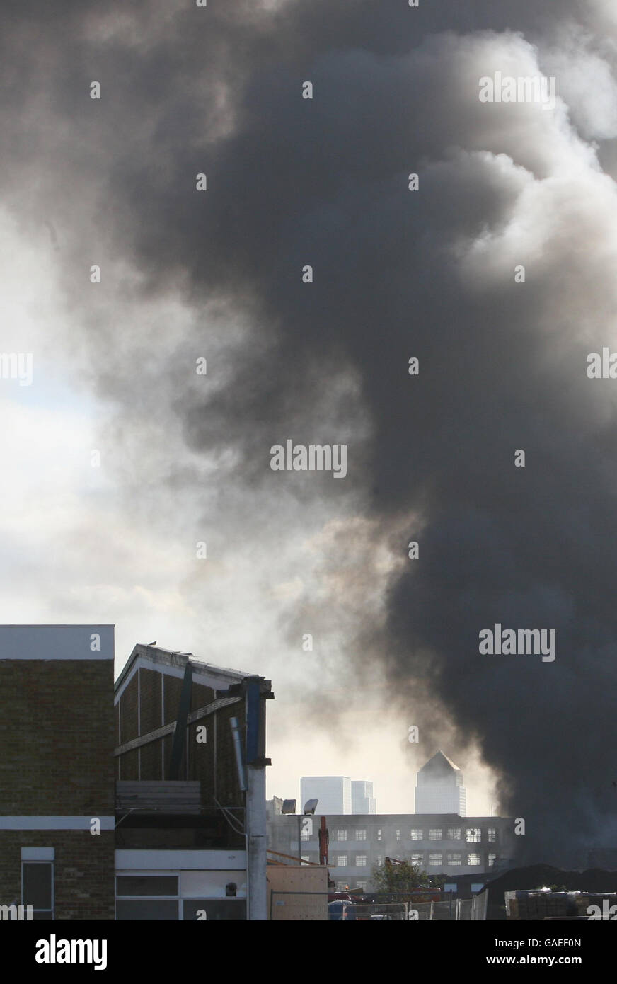 Fire Stratford General View Gv Disaster Smoke England Mangpb High ...