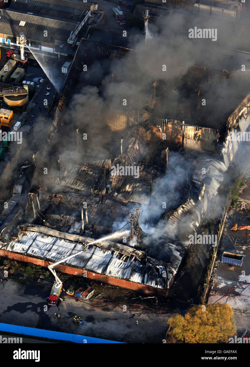 Fire in Stratford Stock Photo - Alamy