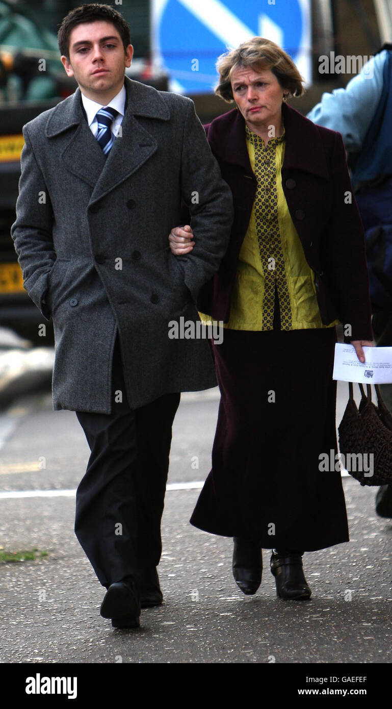 Joshua Brennan, with his mother Lynn, arrives at Chelmsford County Hall ...