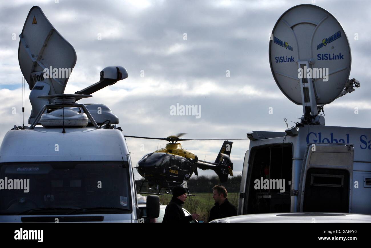 TV broadcast vehicles Stock Photo - Alamy