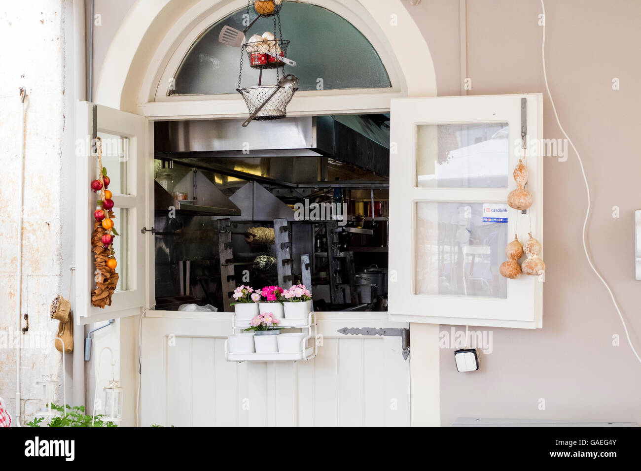 Ionian restaurant kitchen view hi-res stock photography and images - Alamy