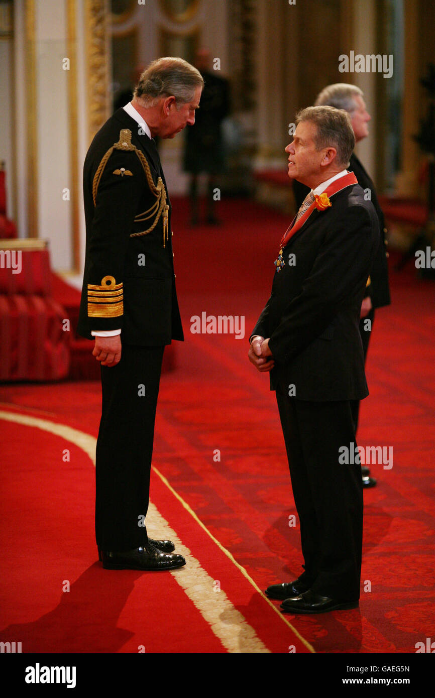 Mr. Walter Merricks from London is made a CBE by The Prince of Wales at ...