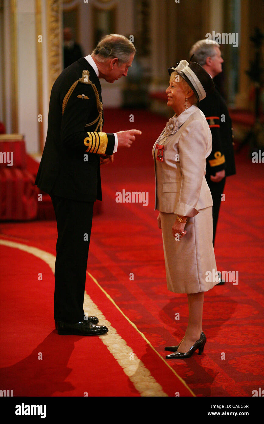 Mrs Ann Oliver from Leicester is made an MBE by The Prince of Wales at ...