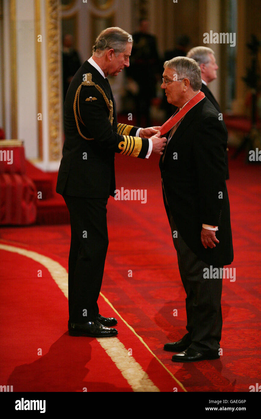 Mr. John Charlton from Birmingham is made a CBE by The Prince of Wales ...