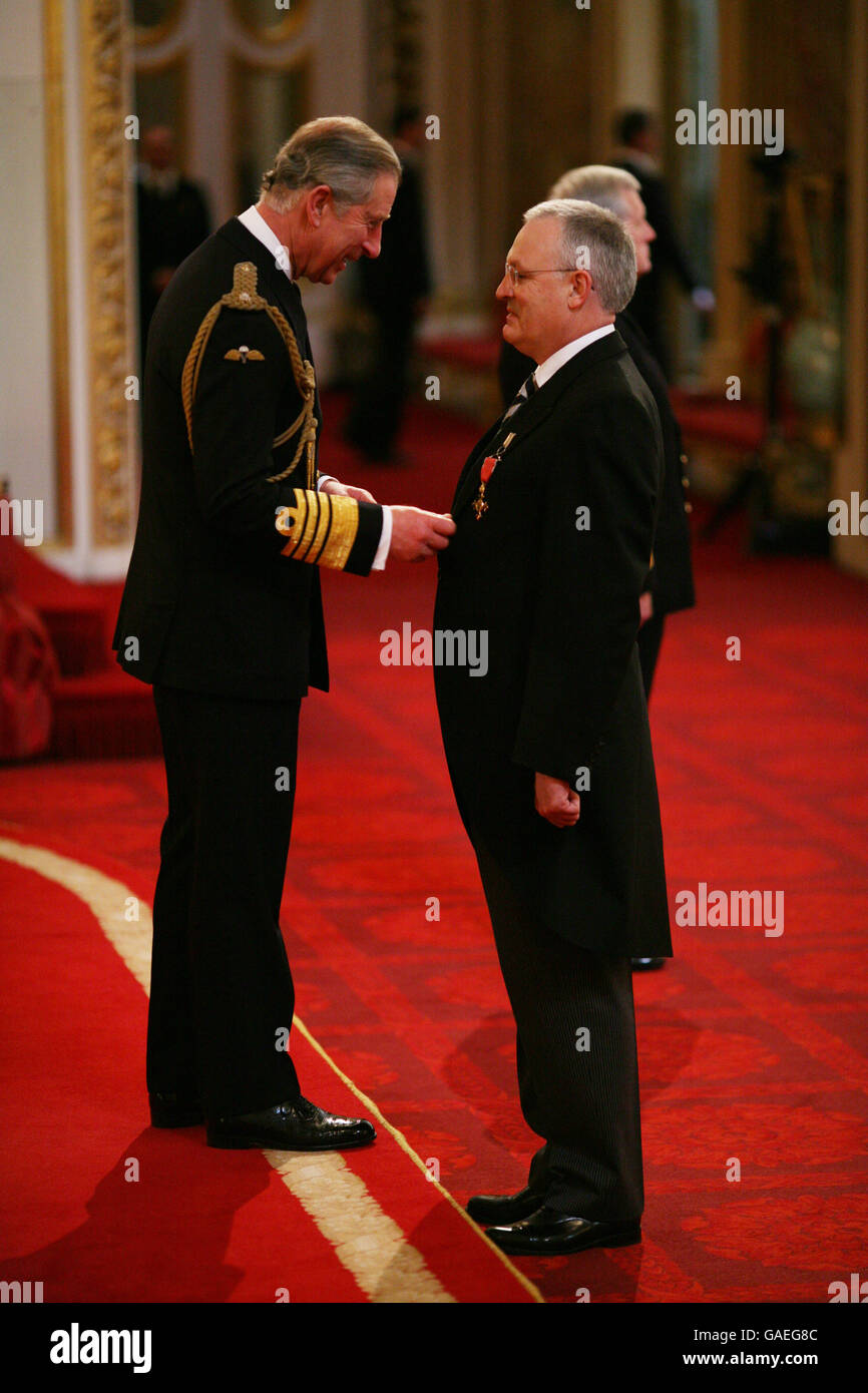 Mr. Colin Hurd from Horsham is made an OBE by The Prince of Wales at ...