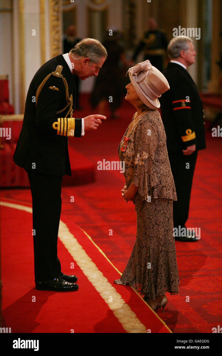 Mrs Janette Fellows from Wolverhampton is made an MBE by The Prince of ...