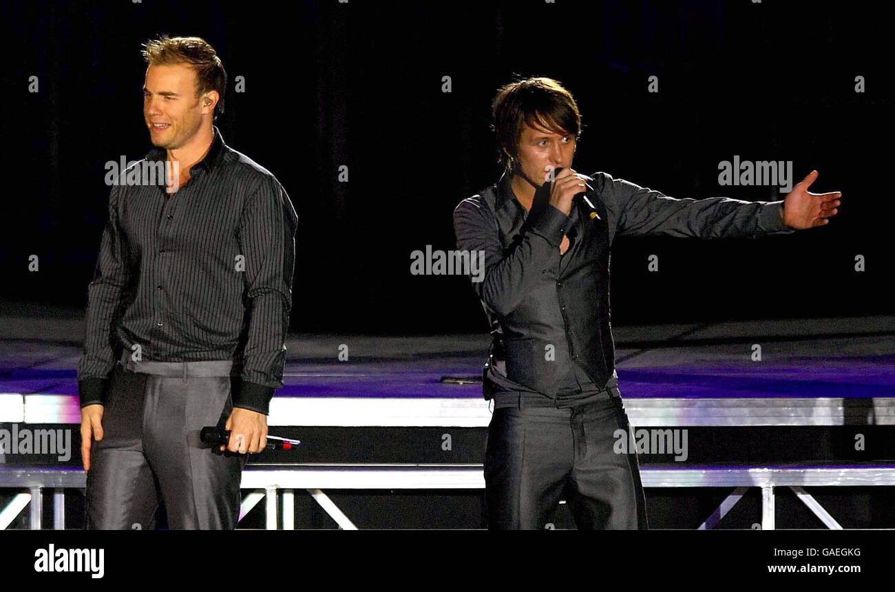 Take That in concert - Birmingham Stock Photo - Alamy