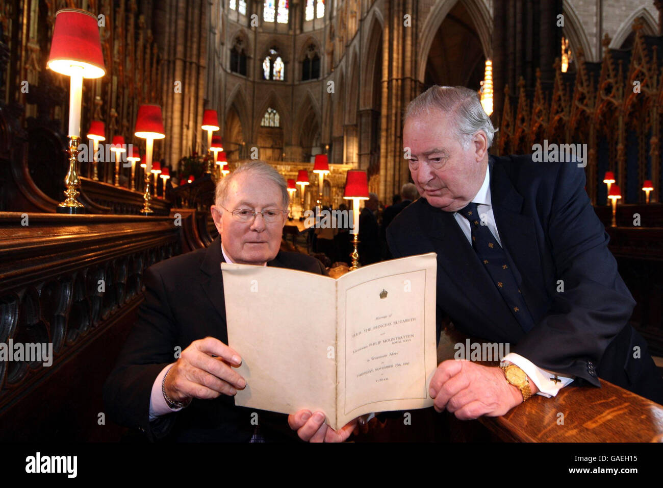 Choristers Peter Kirkby (left) and Graham Lack (right) who sang at the ...