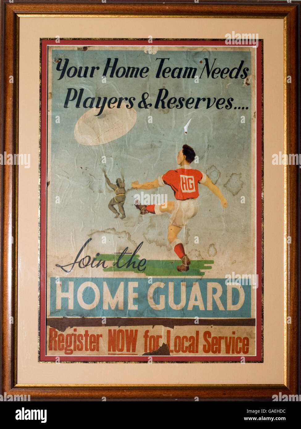 Posters on show at the National Football Museum, Preston Stock Photo ...