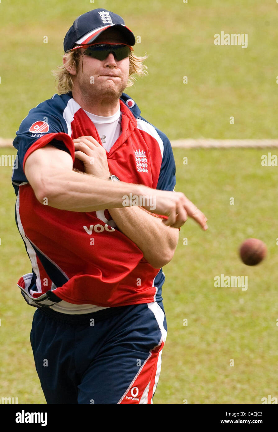 Englands matthew hoggard during nets session at premadasa stadium hi ...