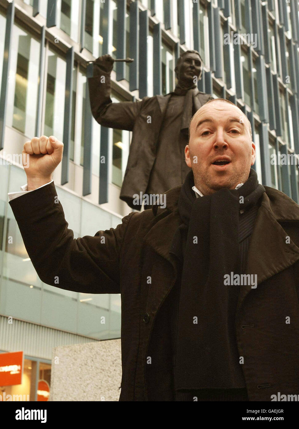 Animatronic statue unveiled Stock Photo - Alamy