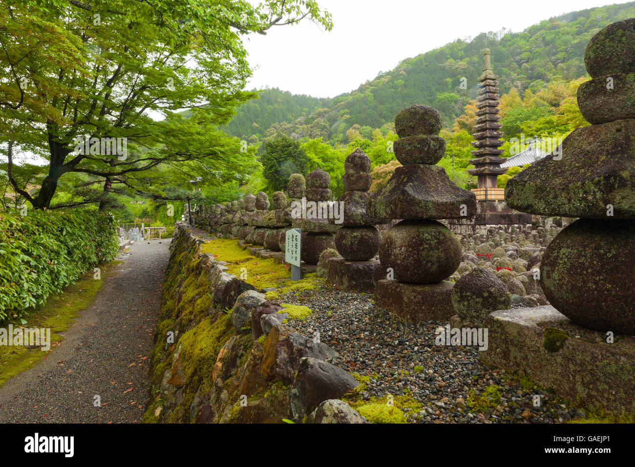 Adashino Nenbutsuji temple 8,000 Buddhist statuettes Stock Photo - Alamy