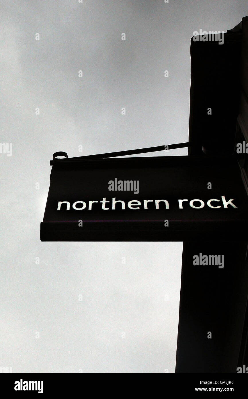 Northern rock branch sign hi-res stock photography and images - Alamy