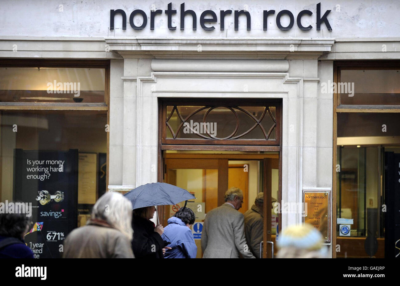 Northern Rock plans 'below value'. A general view of a Northern Rock ...