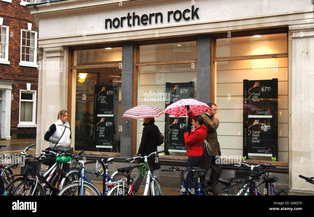 Northern Rock plans 'below value'. A general view of a Northern Rock ...
