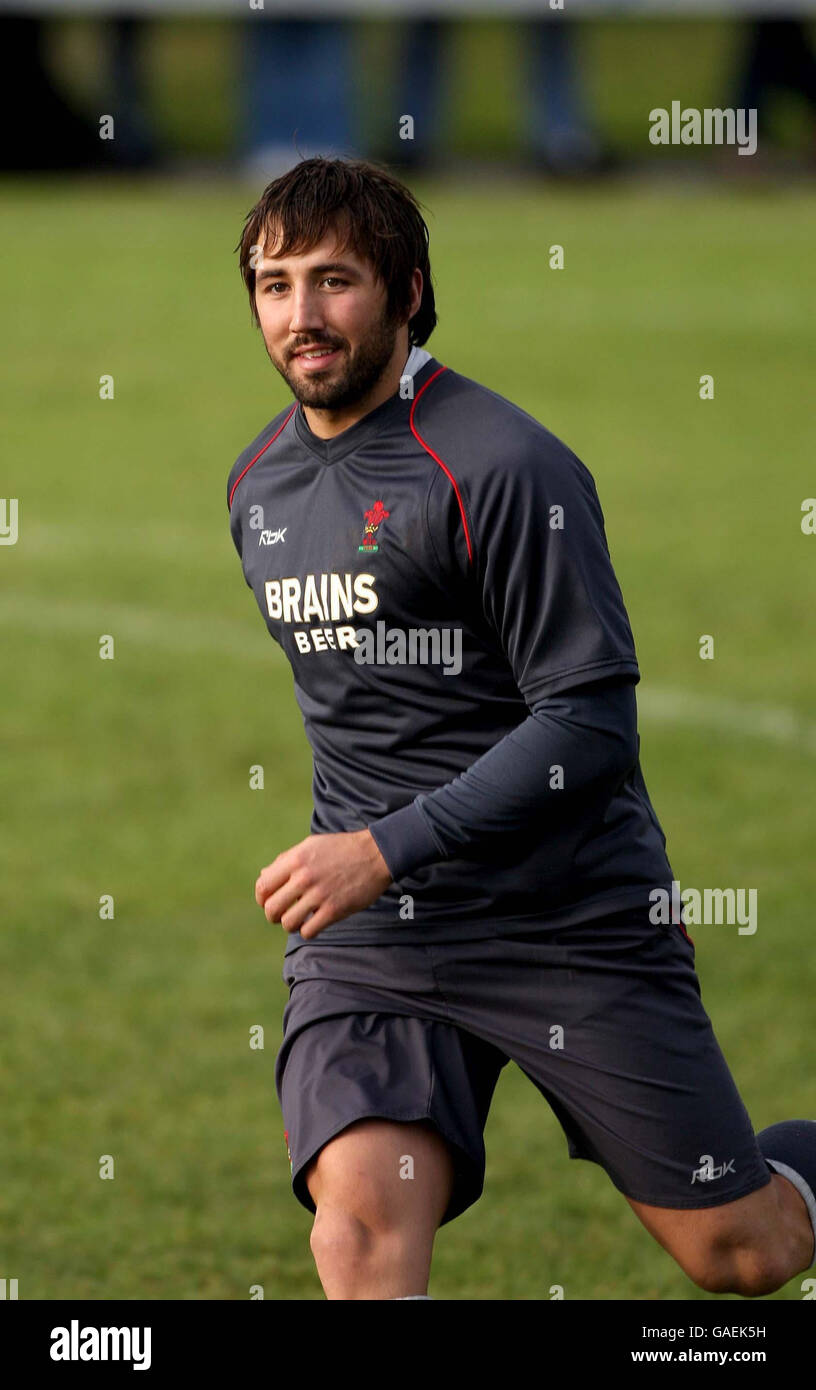 Rugby Union - Wales Training Session - Tenby. Wales' centre Gavin ...