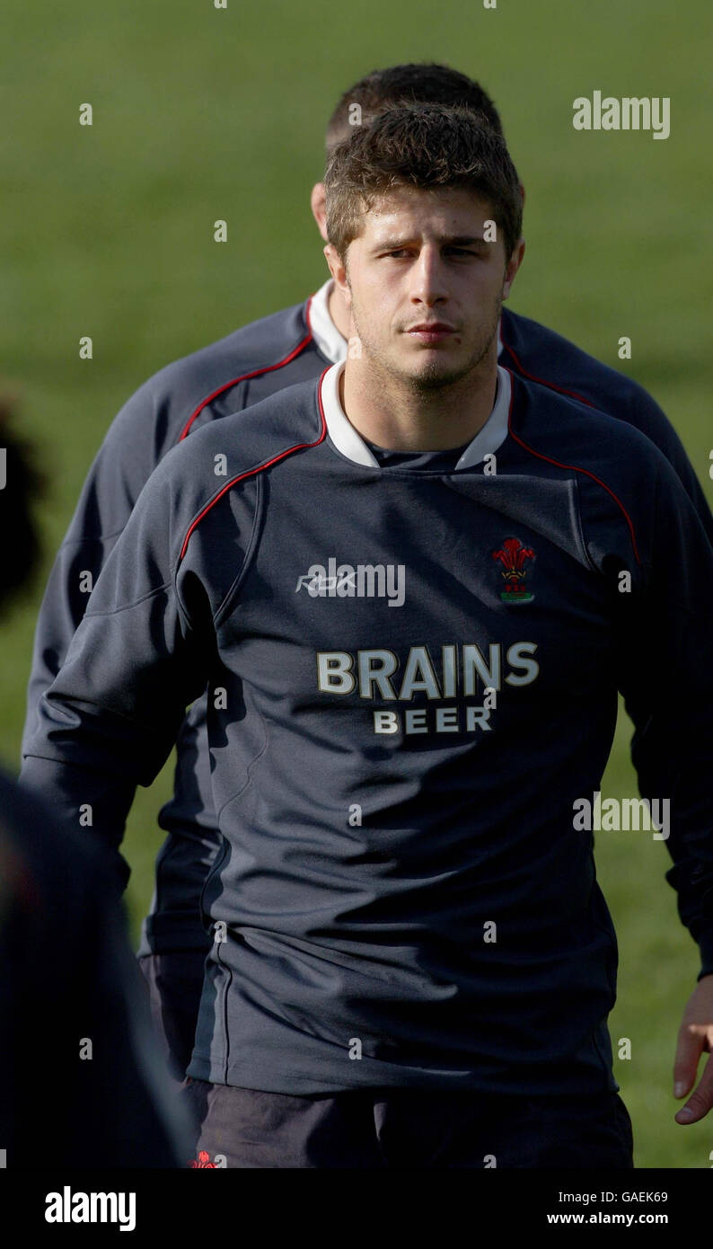 Wales' openside wing forward Robin Sowden Taylor during a training ...