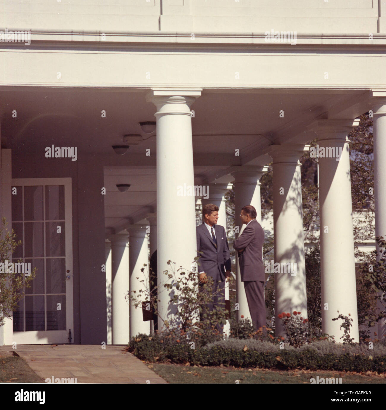 President John F. Kennedy with Secretary of Defense Robert McNamara ...