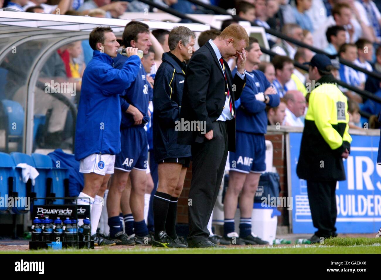 Rangers manager Alex McLeish feels the strain as his side draw on the ...
