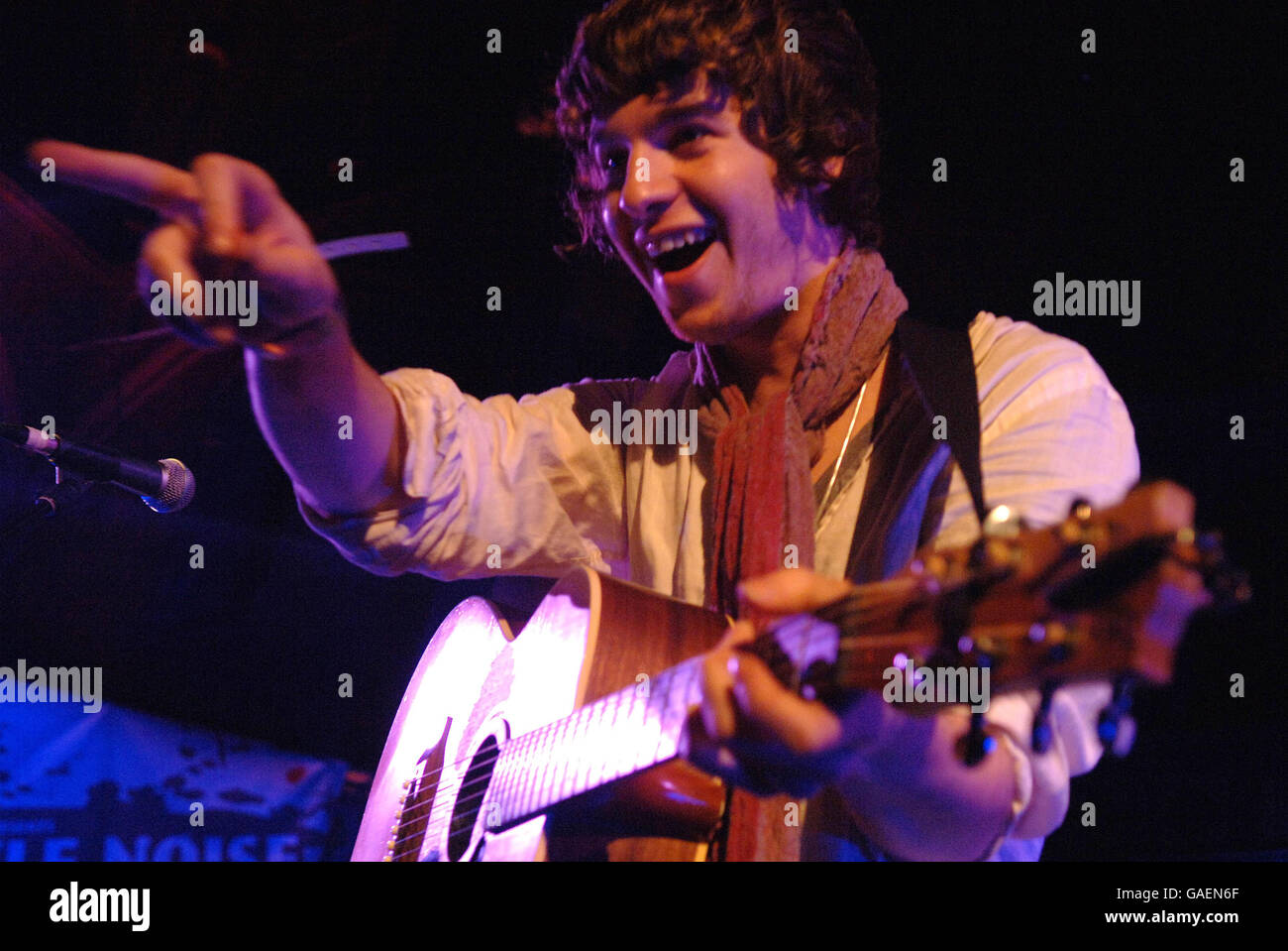 The Kooks lead singer Luke Pritchard performing on stage at the Union ...