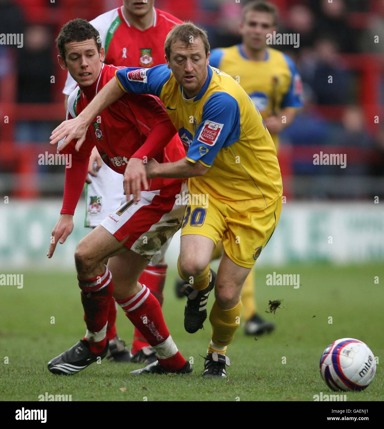 Wrexhams wes baynes and chester citys tony grant hi-res stock ...