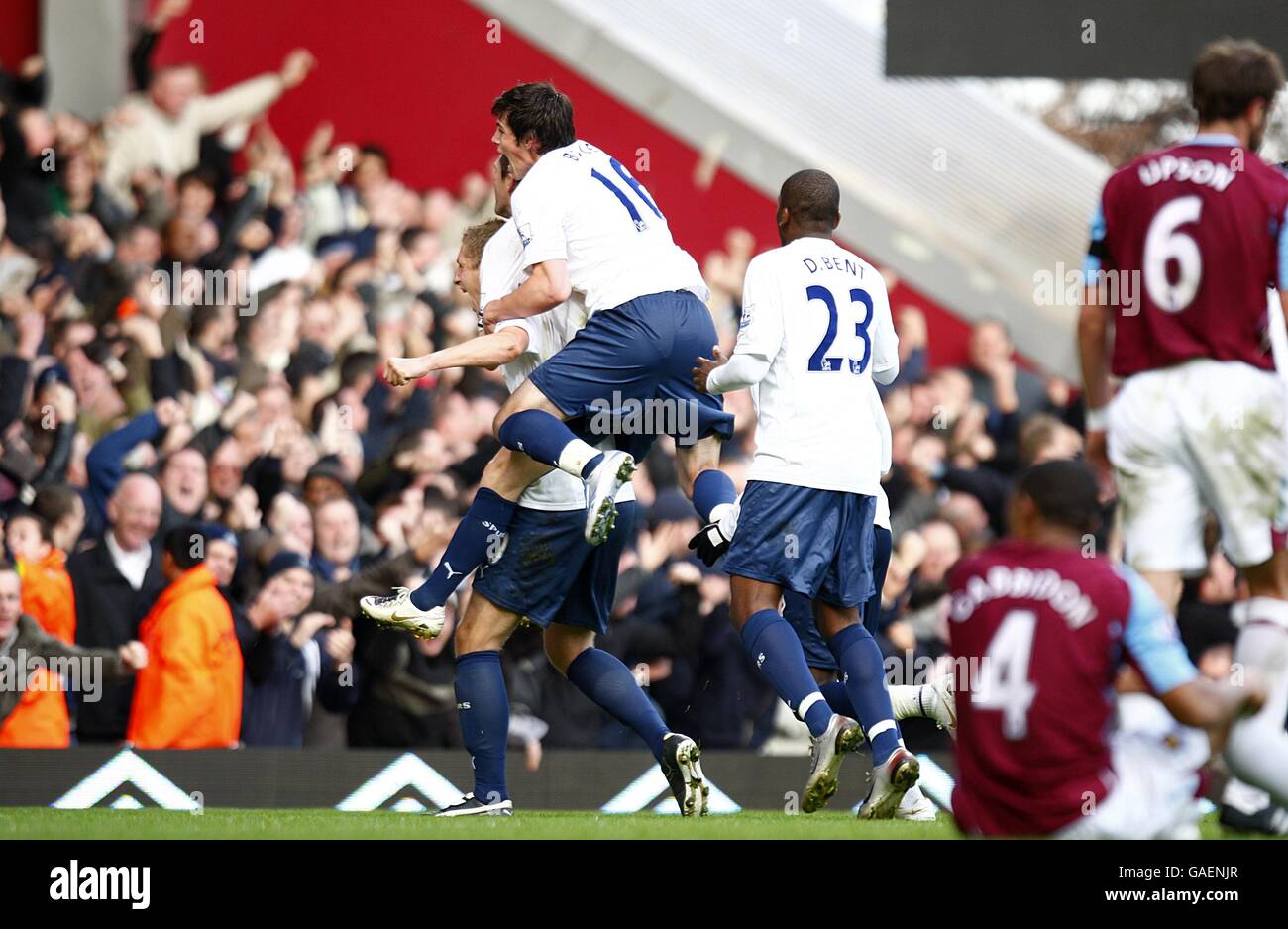 Tottenham Hotspur's Michael Dawson celebrates scoring his sides first ...