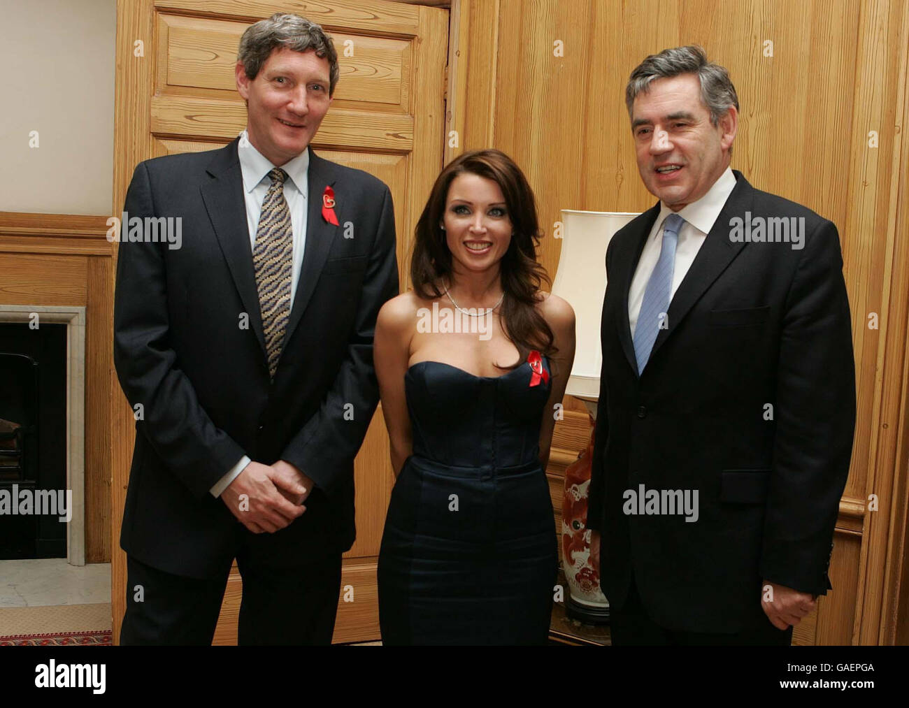 Britain's Prime Minister Gordon Brown with Nick Partridge, Chief ...