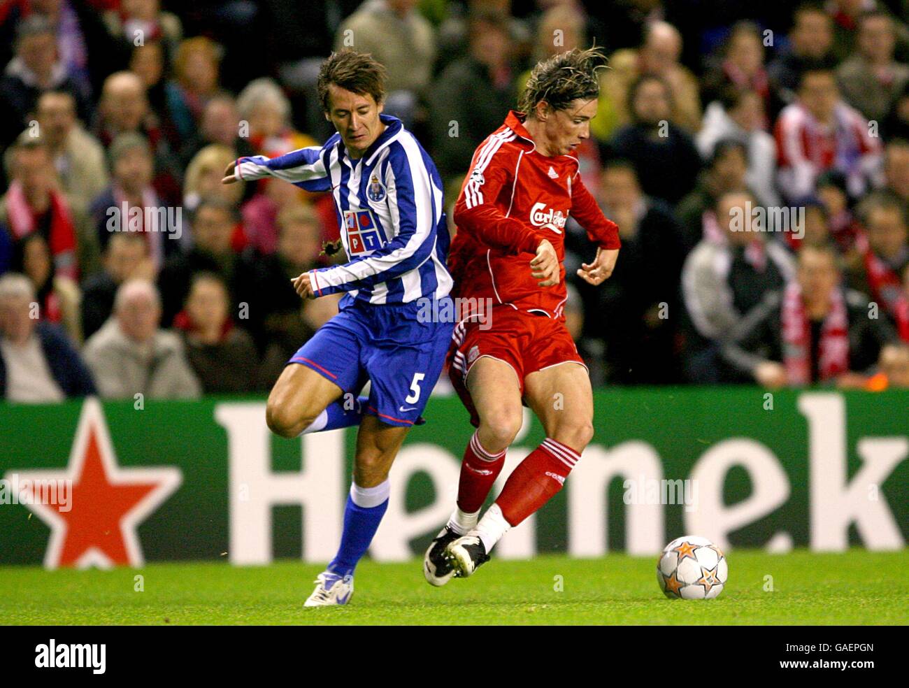 Fc marek cech liverpools fernando right battle for the ball hi-res ...