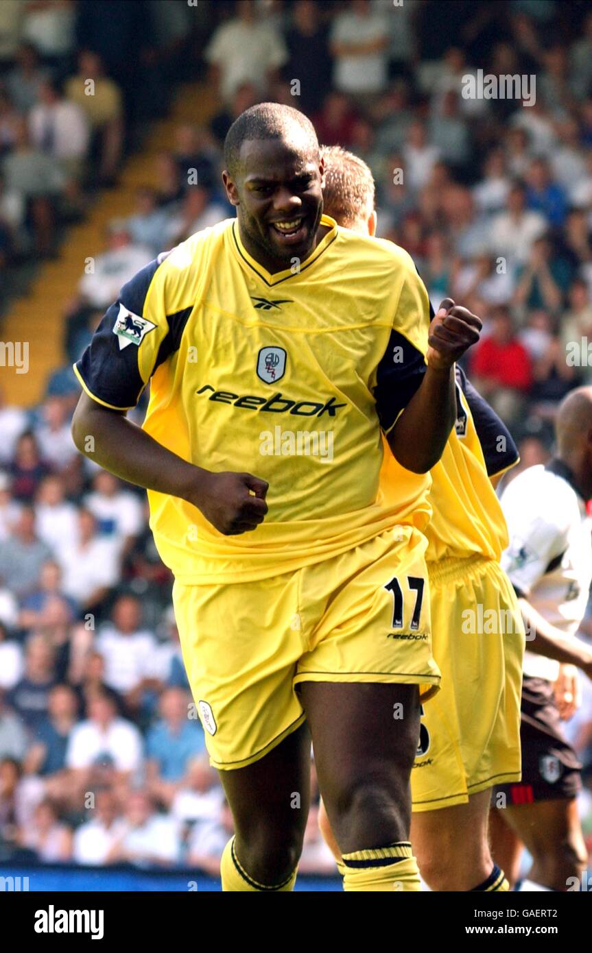 Bolton Wanderers' Michael Ricketts celebrates scoring from the penalty ...