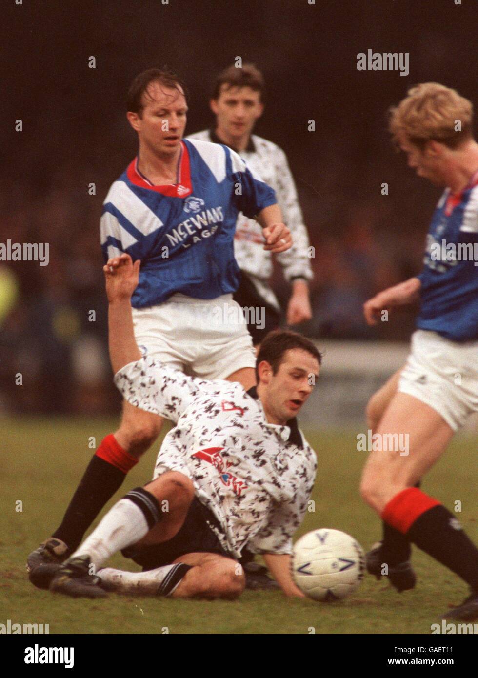 SCOTTISH SOCCER. TREVOR STEVEN, GLASGOW RANGERS AND JIM GEORGE, AYR ...