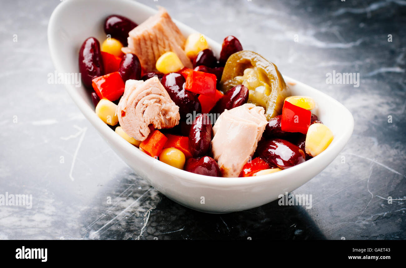 Fresh and delicious Mexican-style spicy tuna salad Stock Photo - Alamy