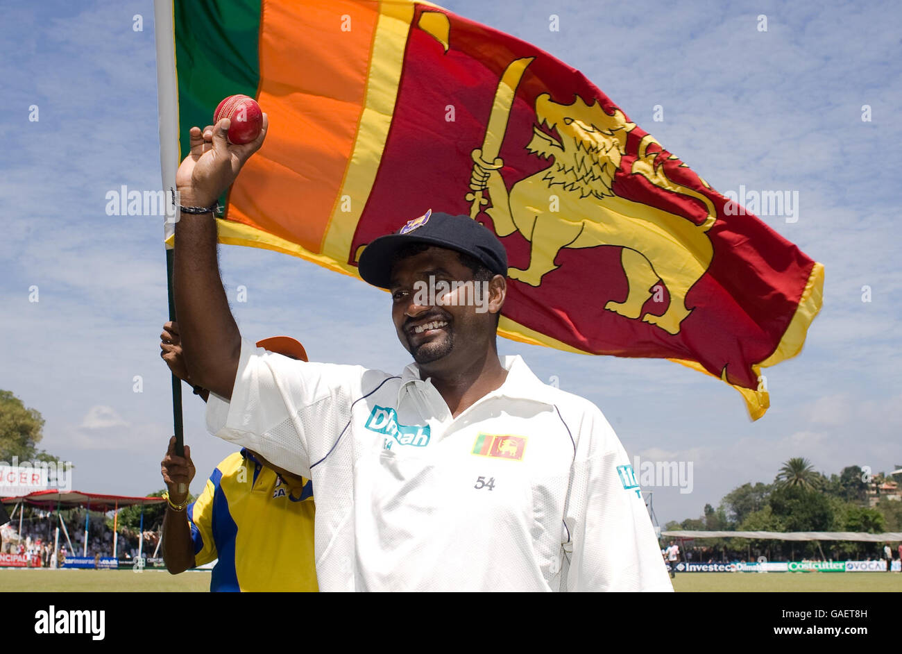 Cricket half length mid top flag hi-res stock photography and images ...