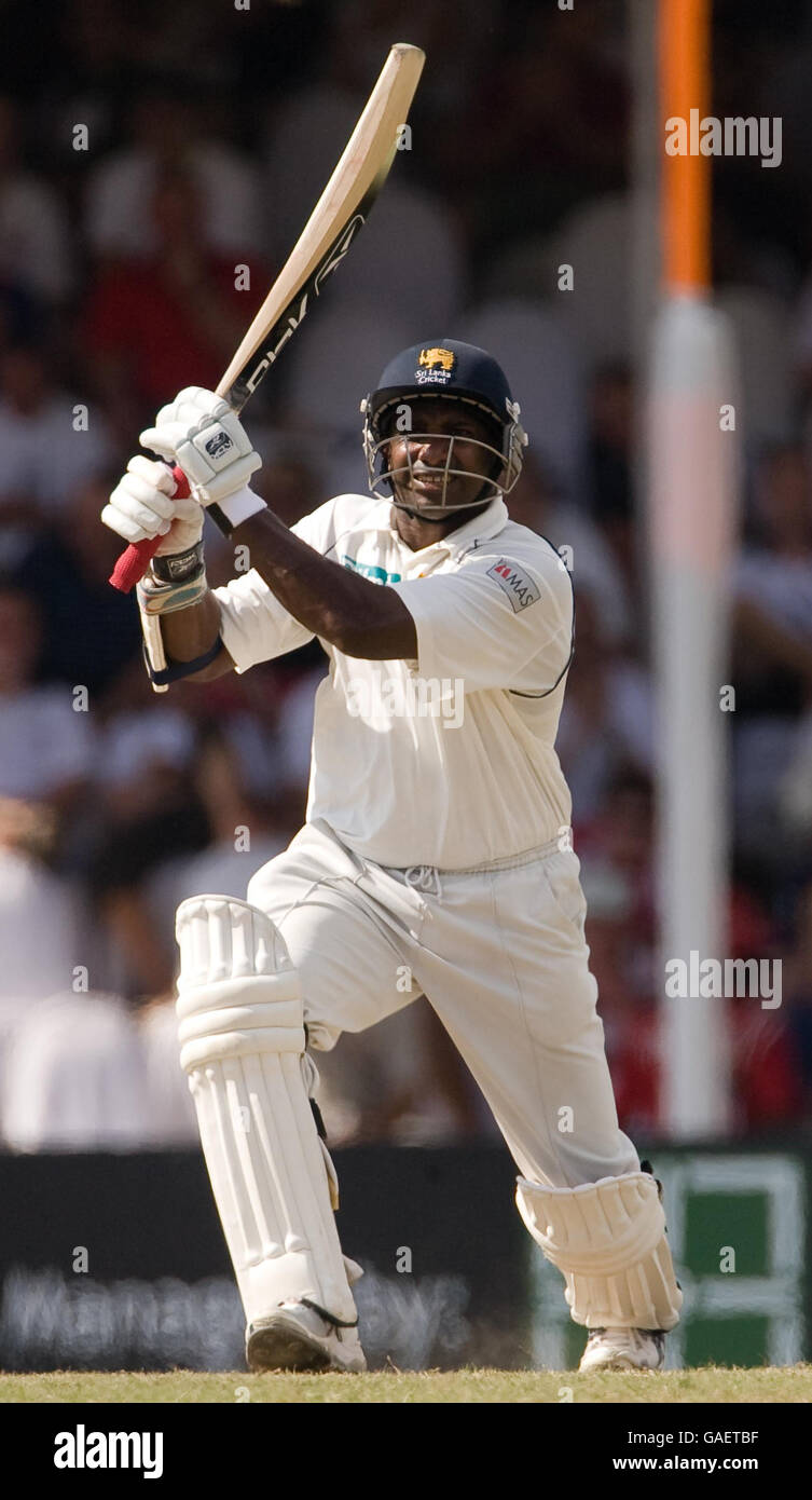 Sri Lanka's Sanath Jayasuriya bats during the first Test match at ...