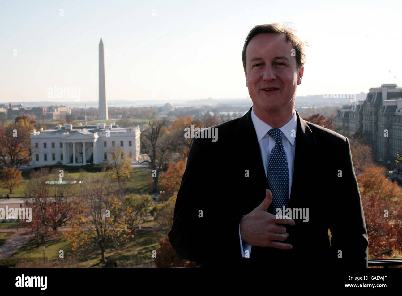 Cameron visits US Stock Photo - Alamy