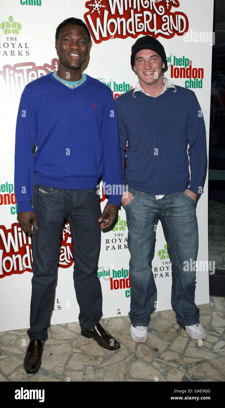 Brian Bellow and Liam from Big Brother arrive at the launch party for ...