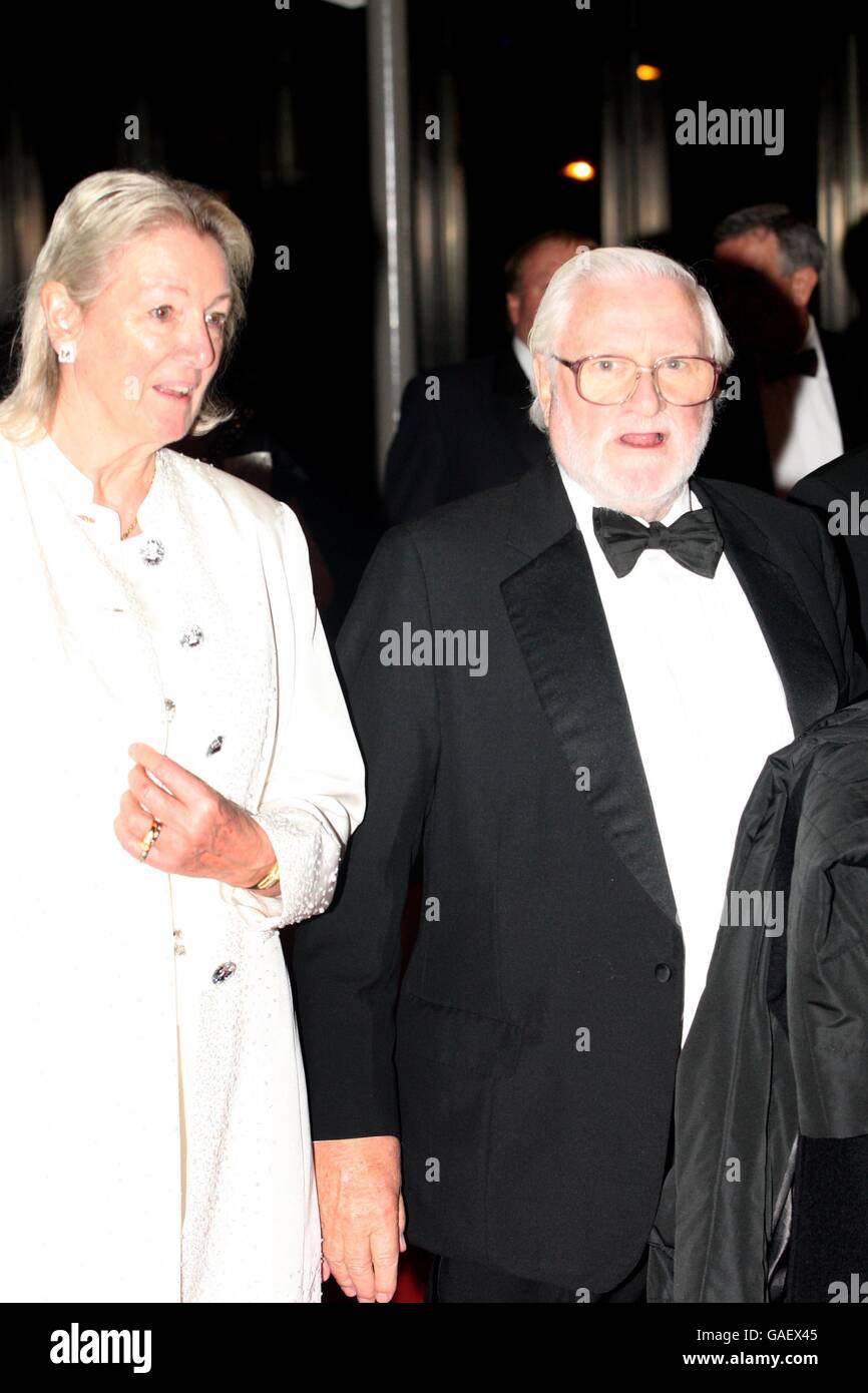 Ken bates and his wife susannah arrive for dinner hi-res stock ...