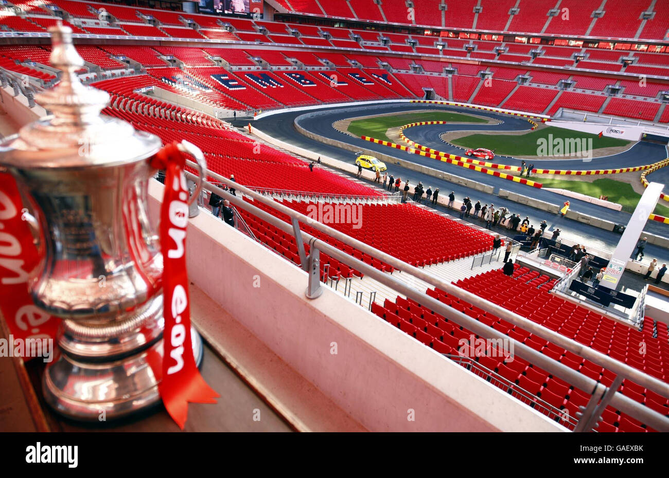Wembley stadium transformed into tarmac circuit ready race champions ...
