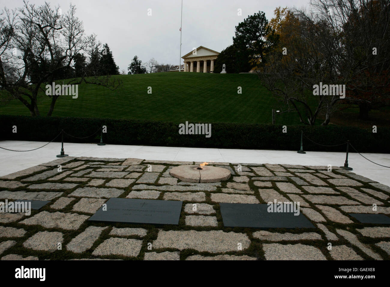 JFK Memorial at Arlington National Cemetery, Arlington, Virginia Stock ...