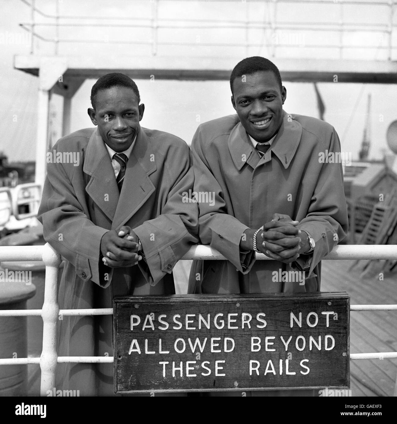 The new fast bowler Roy Gilchrist (left) and the youngest member of the ...