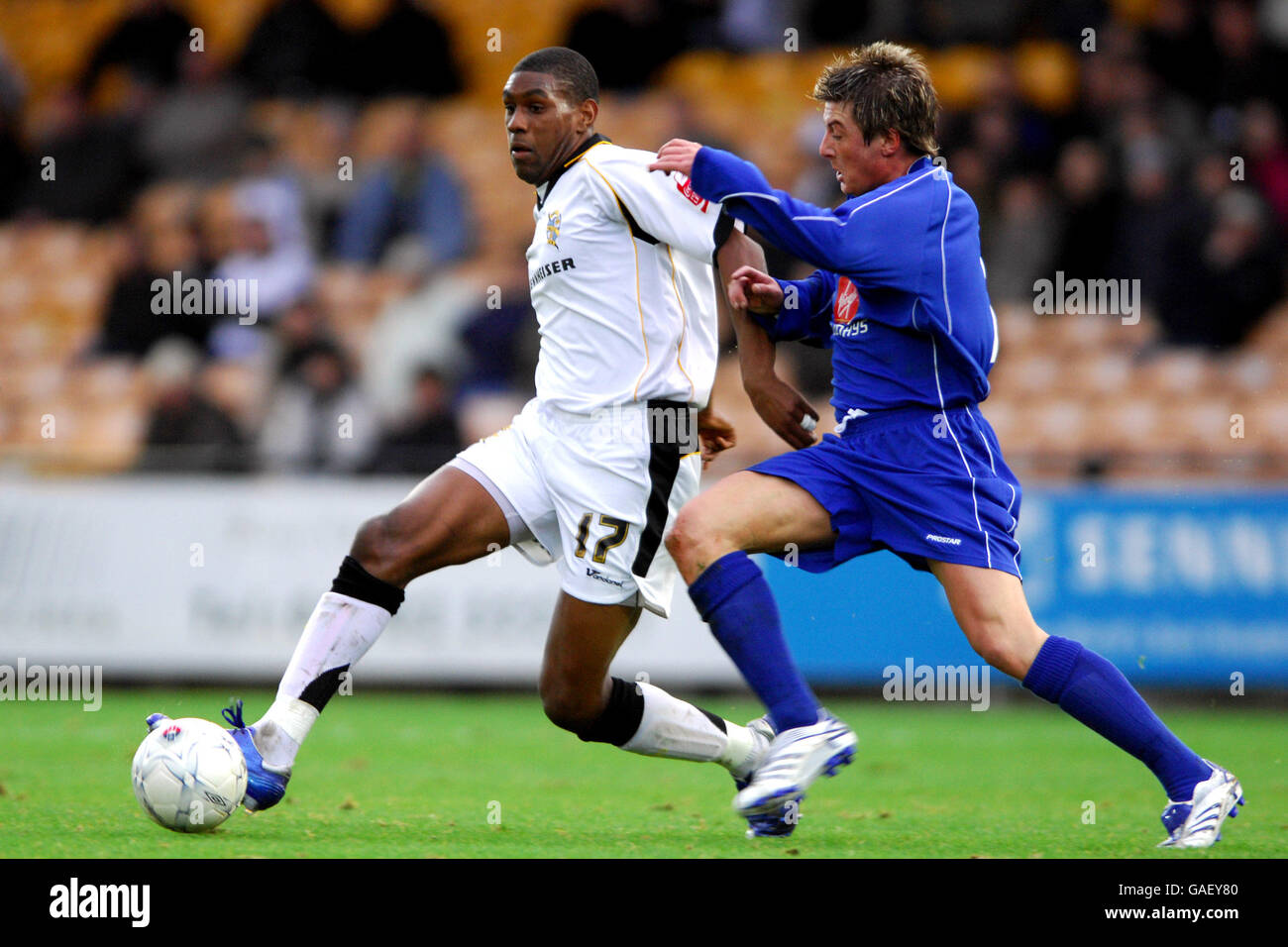 Port Vale's Craig Rocastle (l) and Chasetown's George Pilkington (r ...