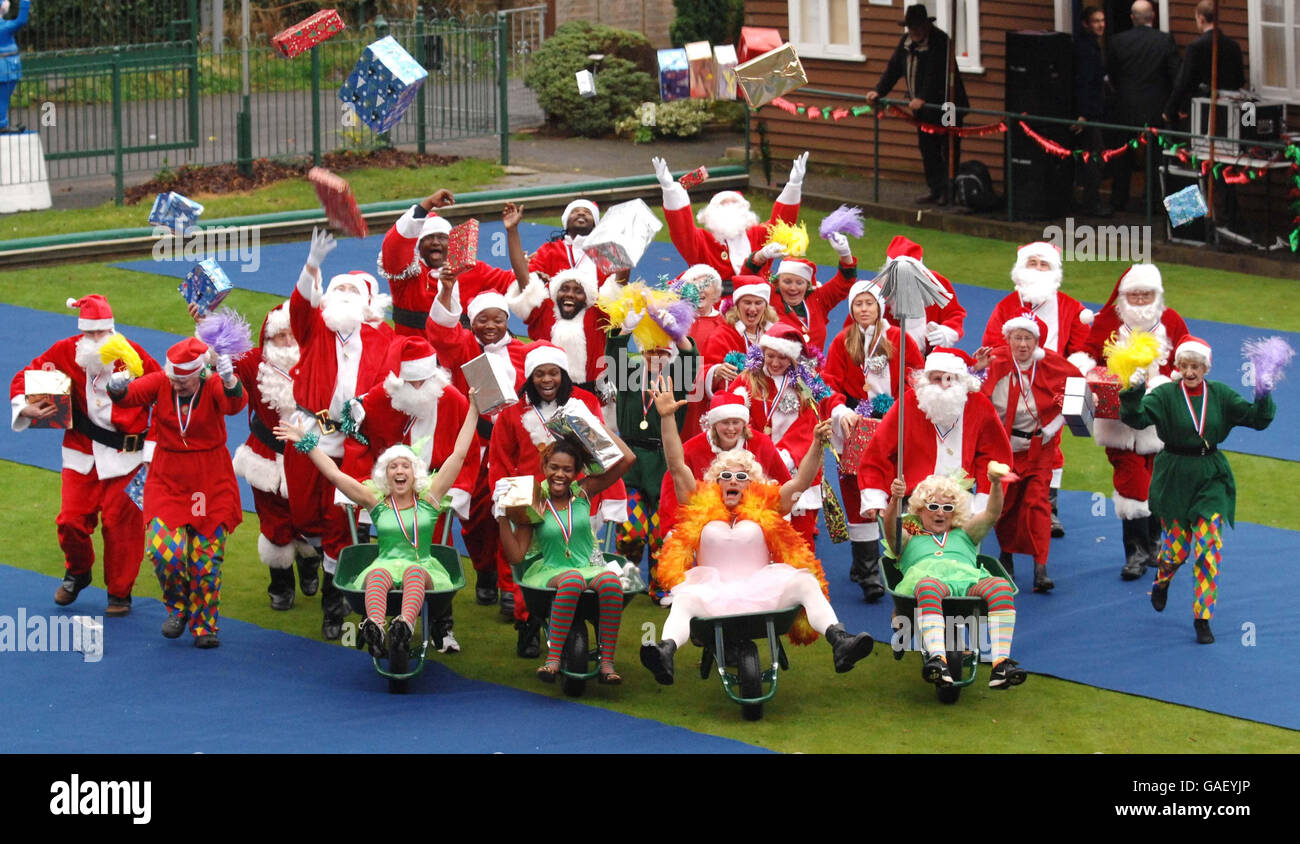 Inaugral Santa Olympics Stock Photo - Alamy