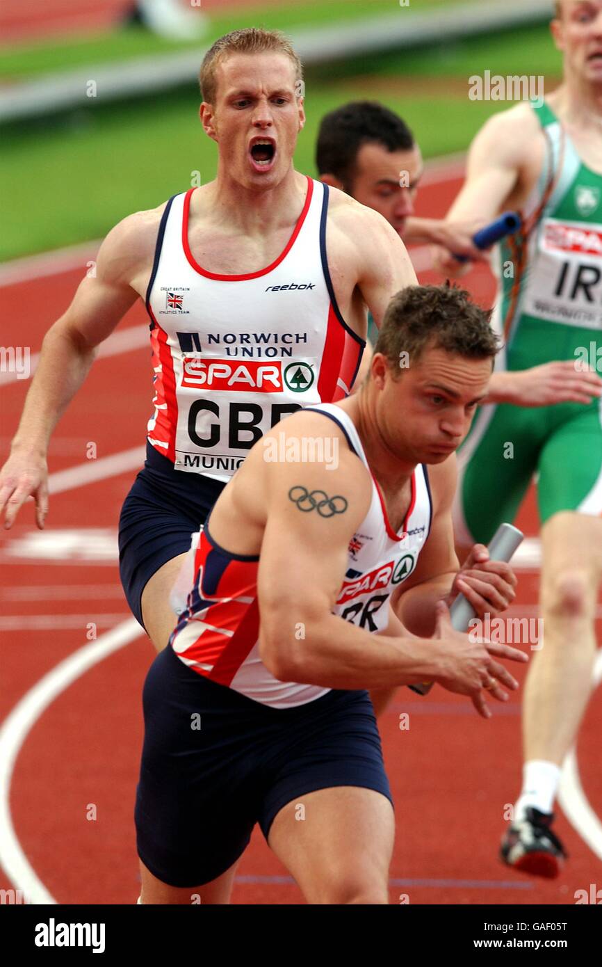 Sean baldock in action in the mens 400m hi-res stock photography and ...
