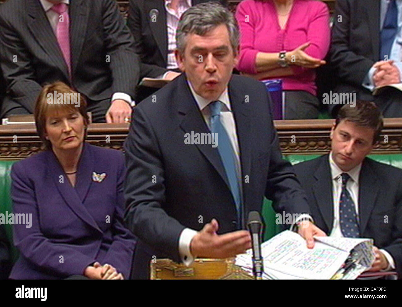Prime Minister Gordon Brown takes part in Prime Minister's Questions in ...
