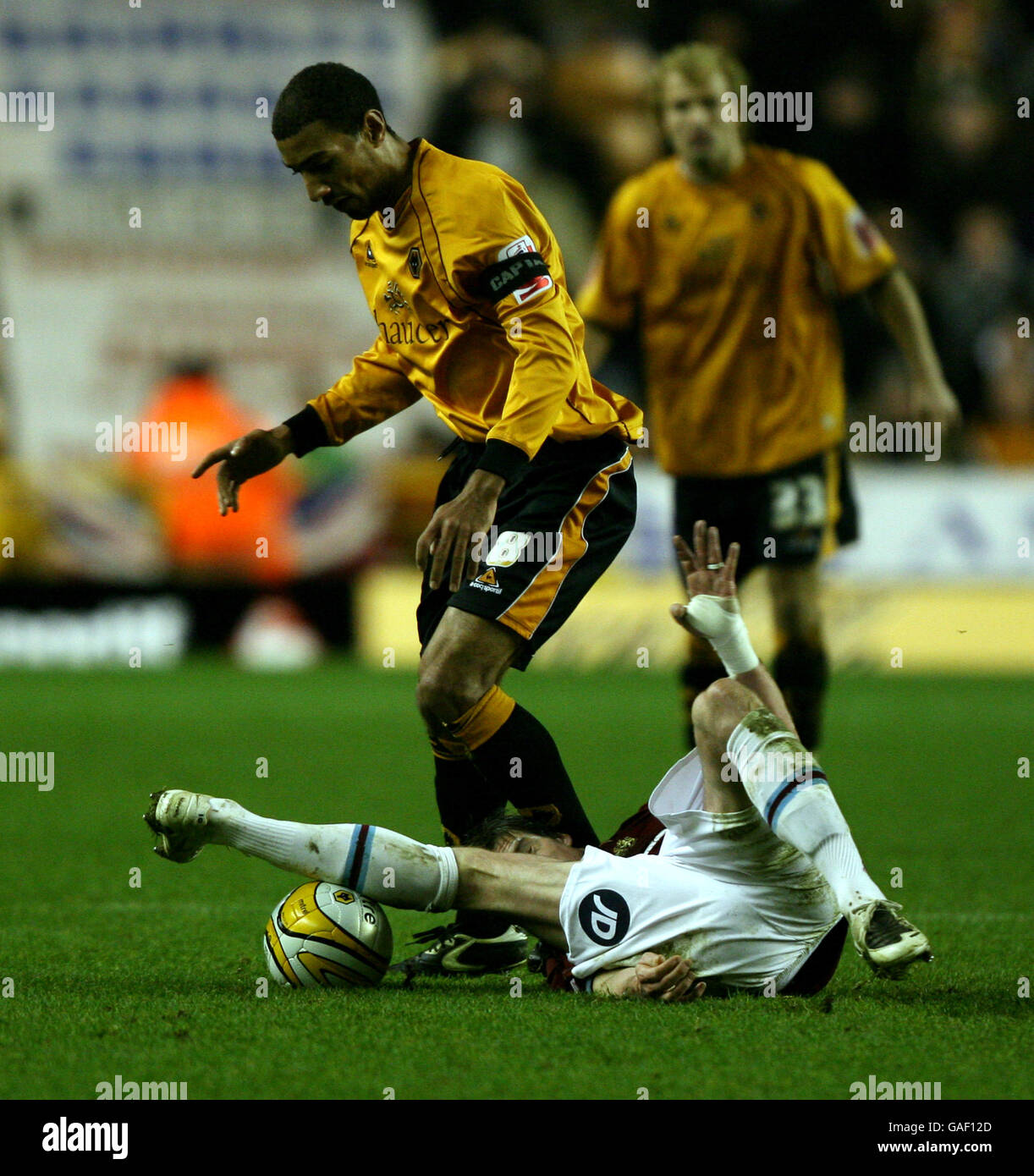 Wolverhampton Wanderers' Karl Henry and Burnley's Robbie Blake Stock ...